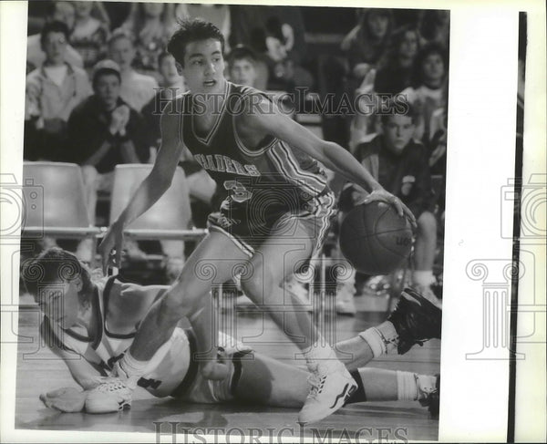 1991 Press Photo Basketball player Doug Leaman in action - sps08382 ...