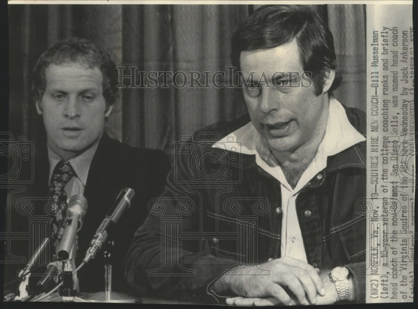 1975 Press Photo Bill Musselman named coach of Virginia Squires by Jack ...
