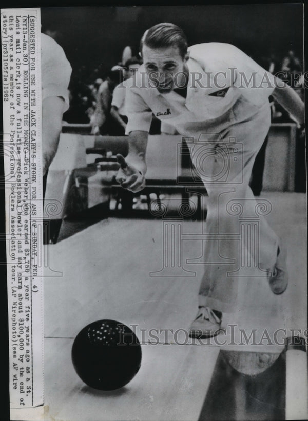 1962 Press Photo Professional Bowler Dick Weber On Tour - sps14144 ...