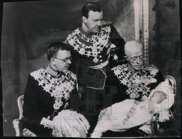 1947 Press Photo Prince Gustaf Adolph, Crown Prince Adolph & Prince ...