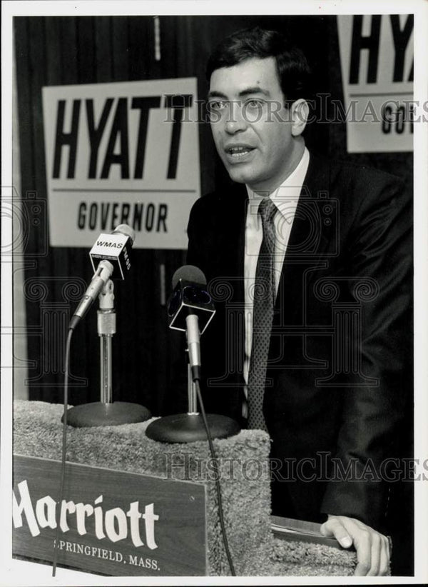 1986 Press Photo Greg Hyatt, Massachusetts Governor Candidate in ...