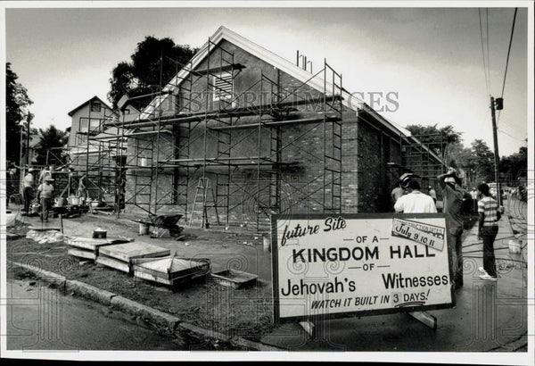 Press Photo Construction site of Kingdom Hall of Jehovah's Witnesses ...
