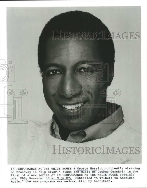Press Photo George Merritt sings for "In Performance at the White House ...