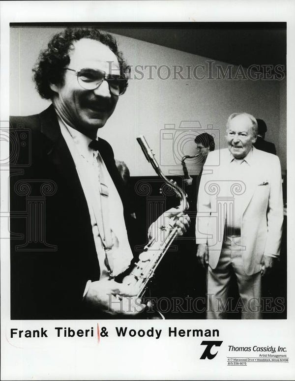 1989 Press Photo Musicians Frank Tiberi and Woody Herman - syp19437 ...
