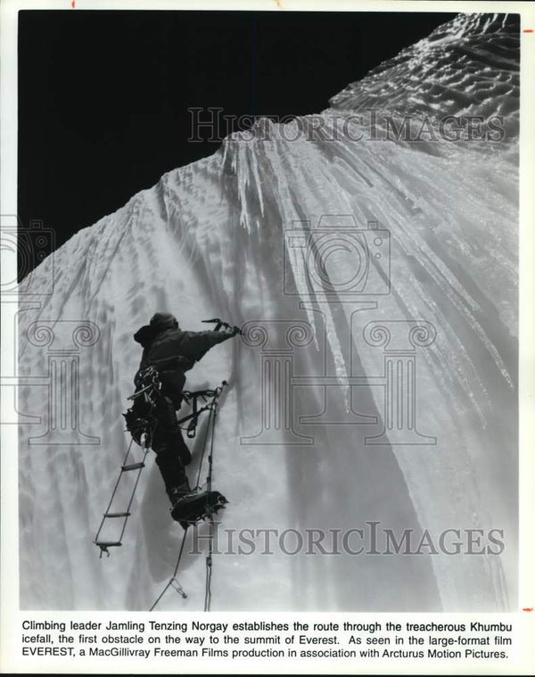 1998 Press Photo Climber Jamling Tenzing Norgay Climbing Frozen Mount ...