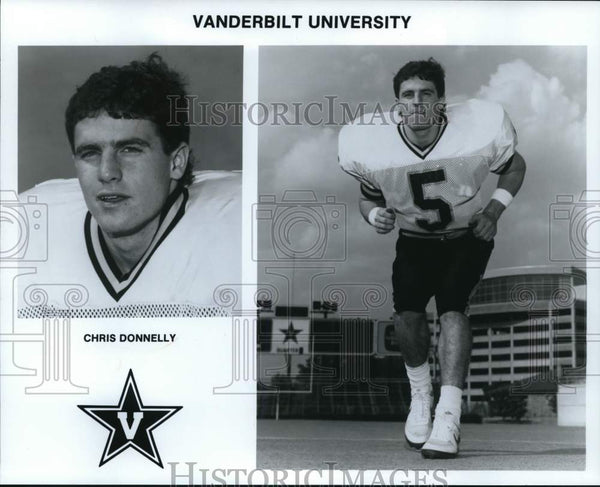 1990 Press Photo Chris Donnelly, Vanderbilt University Football Player ...