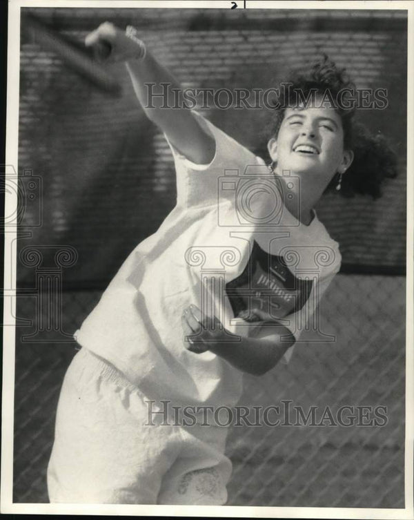 1986 Press Photo Ellen Barrett, Fayetteville Manlius Tennis Player ...