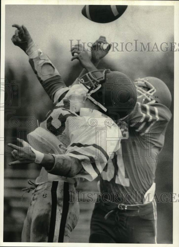 1986 Press Photo Pass Interference, Football Game at Jordan-Elbridge ...