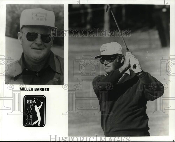 1985 Press Photo Two photos of PGA Tour golfer Miller Barber - sys07364 ...