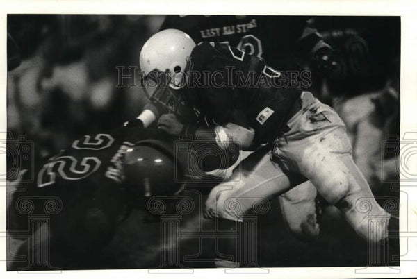 1987 Press Photo Football Players Tom Procopio and JJ Graham in ...