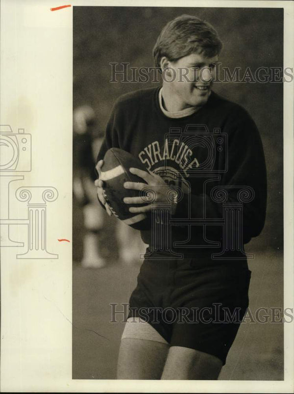 1989 Press Photo Syracuse football recruiting coordinator Randy Edsall ...