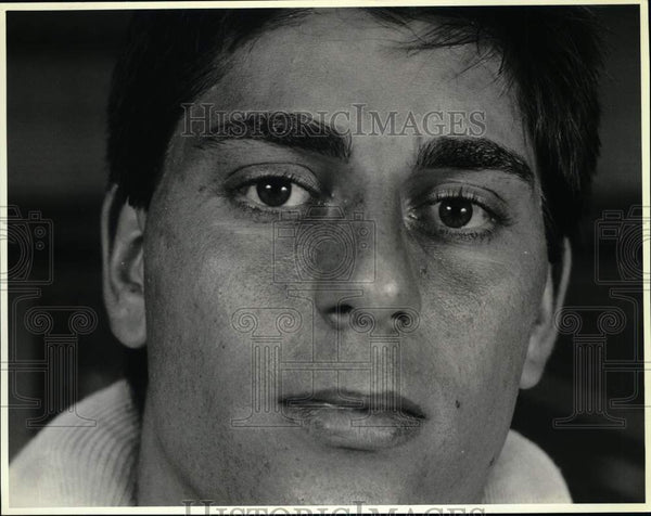 1989 Press Photo Syracuse University Football Linebacker David Bavaro ...