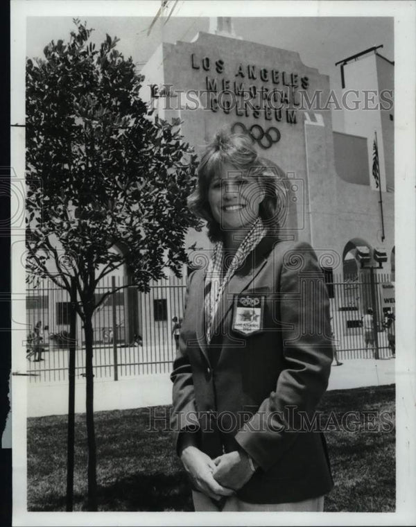 1984 Press Photo Broadcaster Donna deVarona at Los Angeles Memorial ...