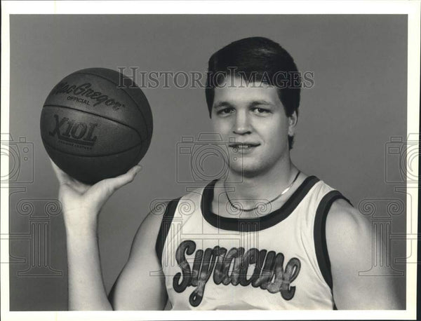 1990 Press Photo Syracuse University Basketball Player David Siock ...