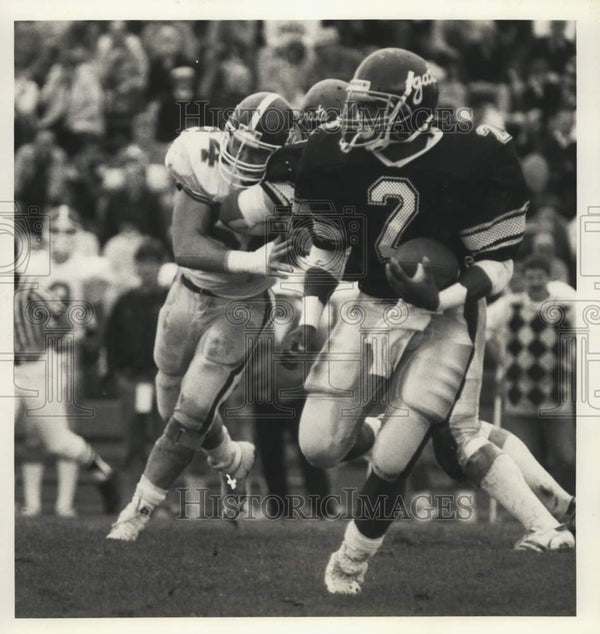 1986 Press Photo Colgate Football Tailback Kenny Gamble at Game ...