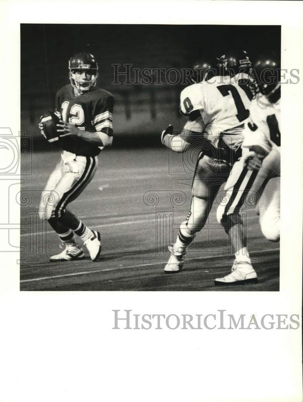 1987 Press Photo Dave Zittel, Cornell Football Quarterback in Game vs ...