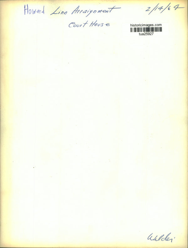 1964 Press Photo Harold P. Lin escorted by police outside Albany, NY ...