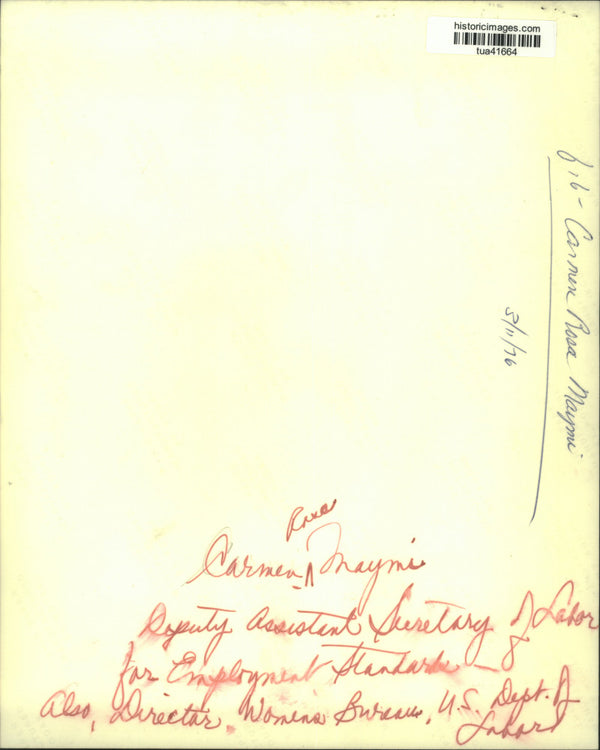 1976 Press Photo Carmen Rosa Maymi, US Department of Labor - tua41664 ...