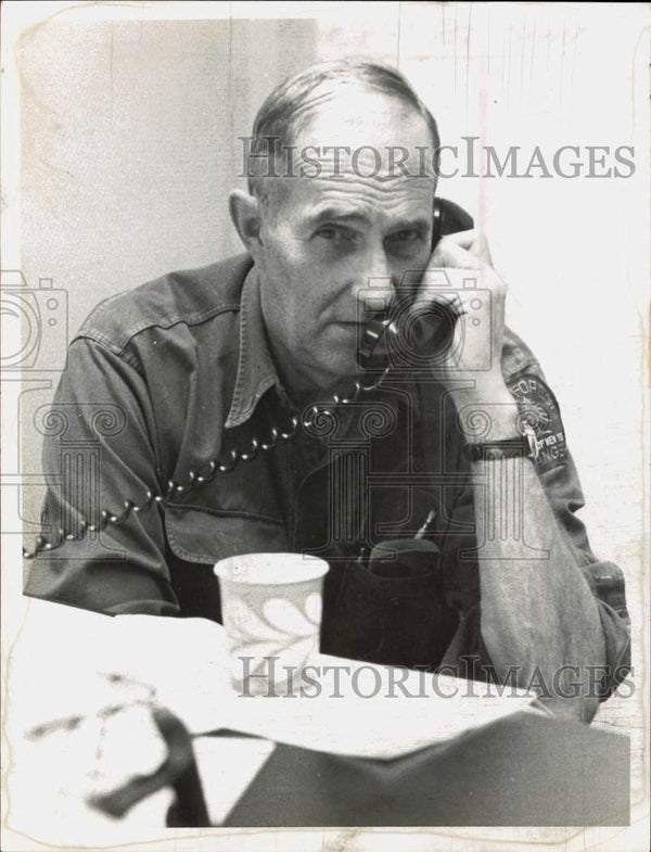 1963 Press Photo District Ranger George Stewart on Phone - tub25612 ...