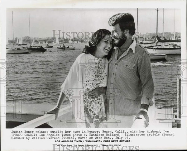 1978 Press Photo Judith and Don Exner relax at their Newport Beach, CA ...