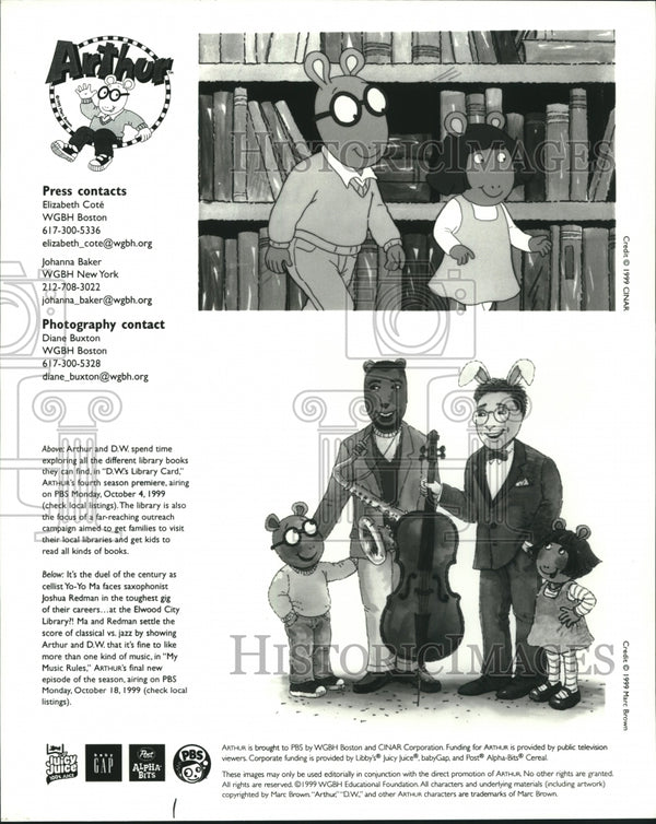 1999 Press Photo Scenes from the animated series Arthur on PBS ...
