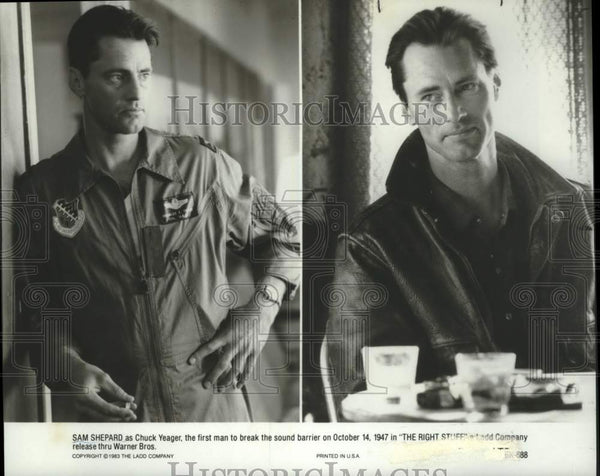 1983 Press Photo Sam Shepard stars as Chuck Yeager in "The Right Stuff ...