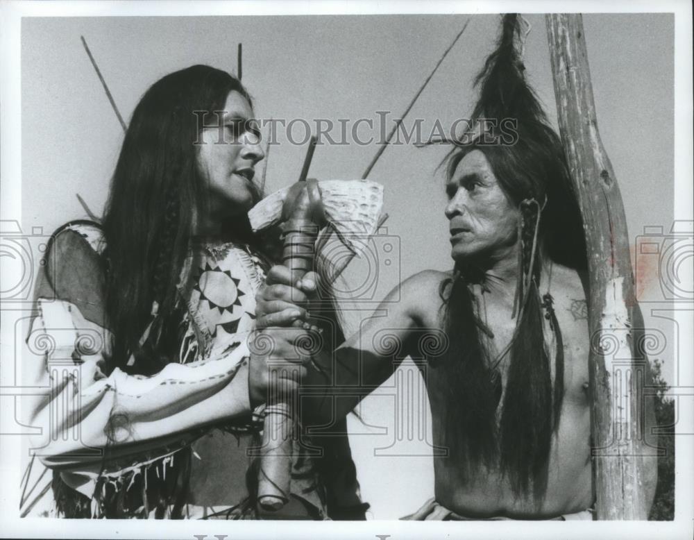 1984 Press Photo Robert Beltran and Nick Ramus in The Mystic Warrior ...