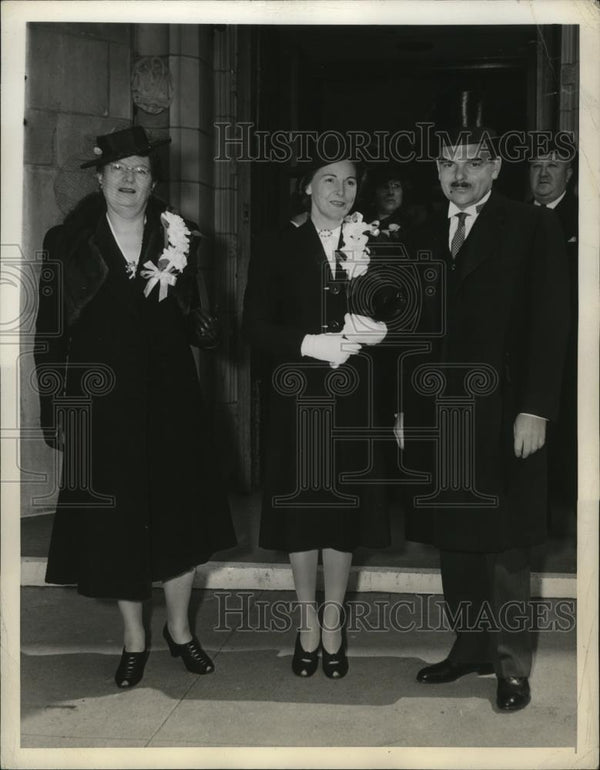 1941 Press Photo New York Mr & Mrs Thomas E Dewey & mom Mrs G Dewey in ...