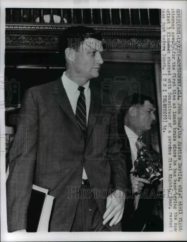 1965 Press Photo John Doar Arrived During The Lunch Break Of The Trial ...