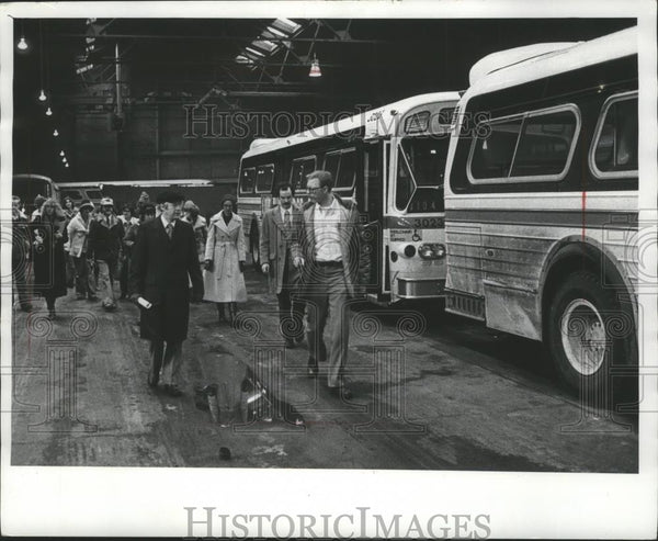 Judge Terrance Evans Touring Kinnickinnic Bus Garage, 1979 vintage ...