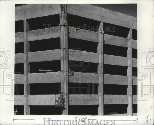 New parking structure, Mitchell Field, Milwaukee, 1978 vintage press ...
