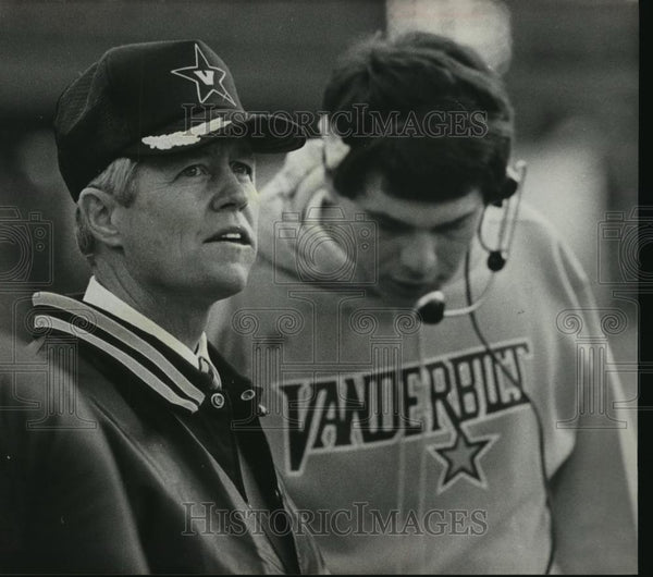 Vanderbilt Football Coaches George MacIntyre And Watson Brown, 1983 ...