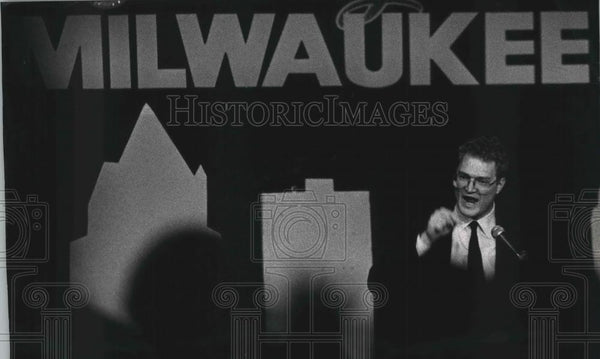 Mayor John Norquist, State Address in Milwaukee Wiscosin, 1991 vintage ...