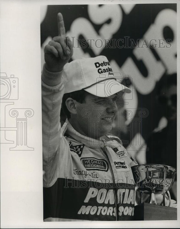 Tracy Leslie After Win In Automobile Racing Club Of America 500, 1989 ...
