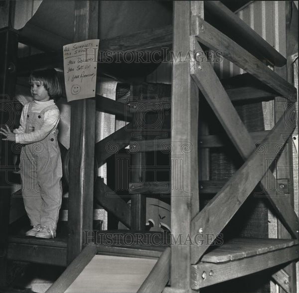 Jessica Clay On a Jungle Gym At the Home and Real Estate Expo, 1992 ...
