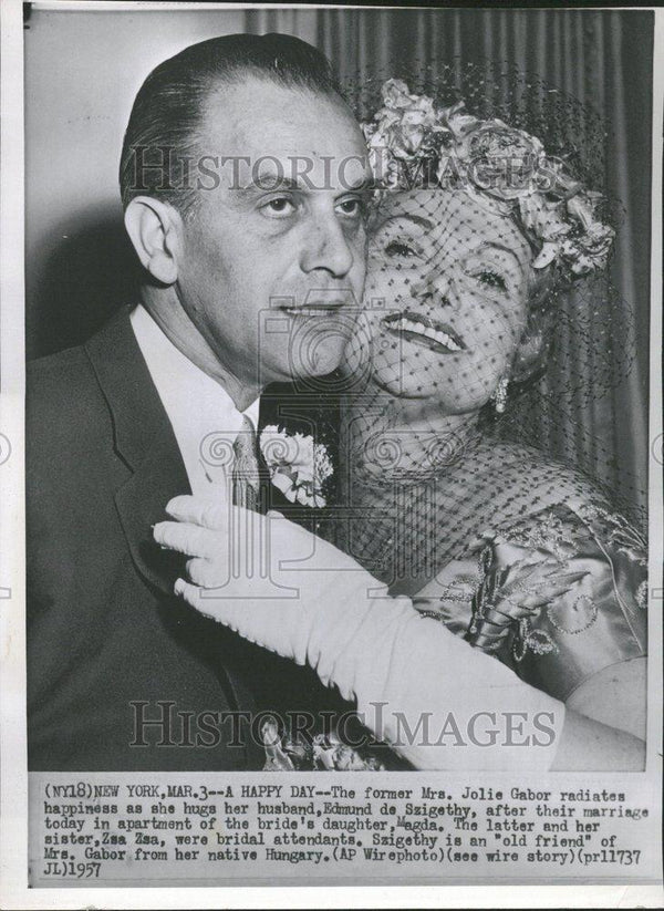 1957 Press Photo Jolie Gabor Edmund de Szigethy husband - RRV00649 ...