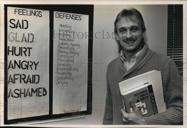 Youth Addiction Counselor Tony Nichols, 1989 vintage press photo print ...