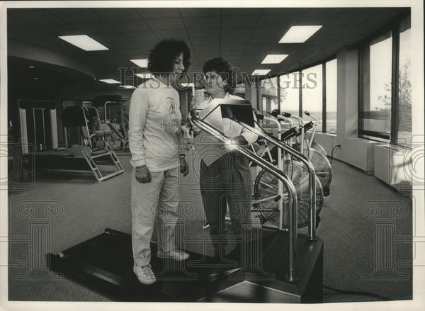 Marine Sebbag and Lisa Fleming in gym , 1987 Vintage Press Photo ...