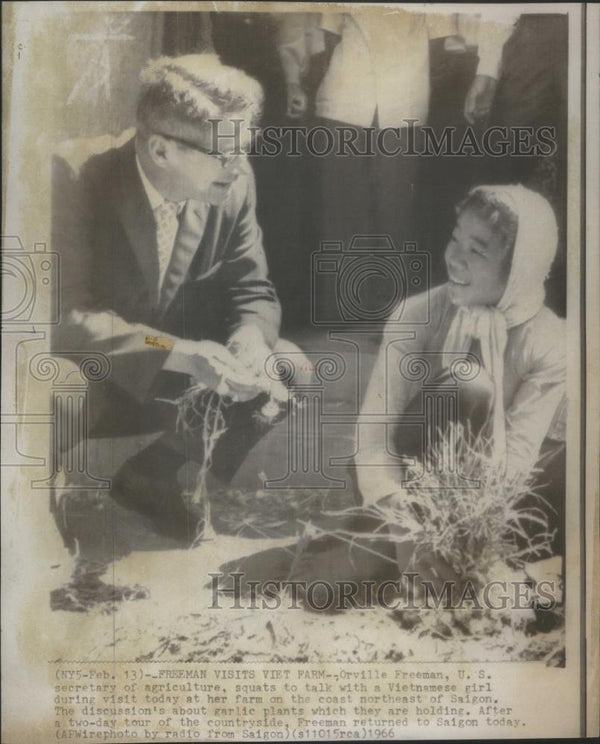Secretary Of Agriculture Freeman, 1966 vintage press photo print ...