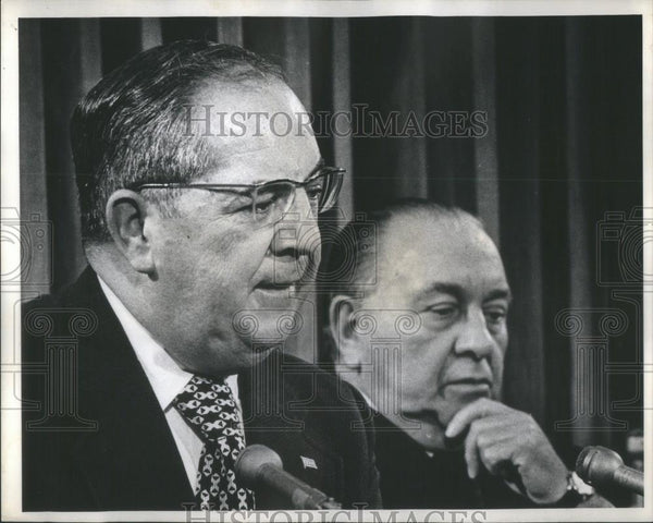Mayor Daley Superintendent Conlisk, 1973 vintage press photo print ...
