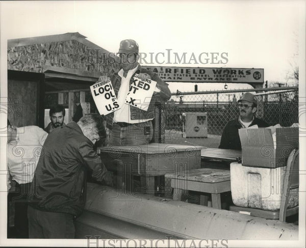 USX Strike Over, Doug McGill with signs on truck , Undated Vintage ...