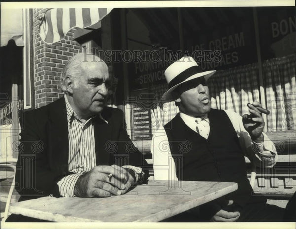 Actor Louis Giambalvo on set with Ralph Salerno Los Angeles, 1981 ...