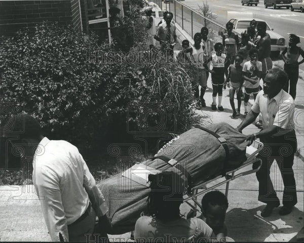 Medics with Rosa Robertson, victim of heat, Alabama , 1980 Vintage ...