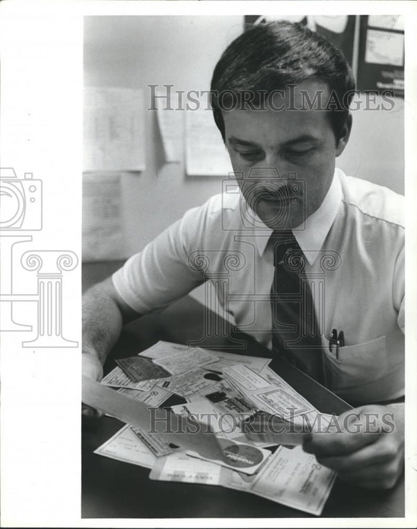 Sergeant Street of Birmingham Police Department at his desk, 1980 ...
