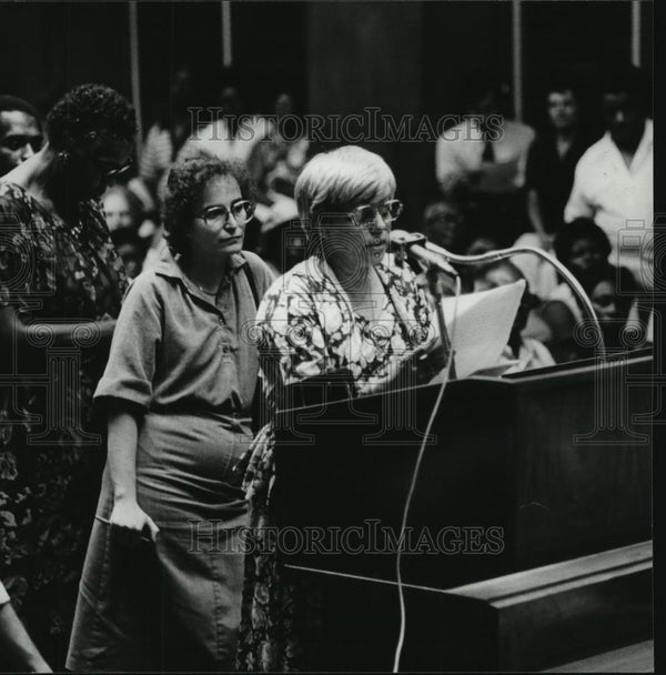 Kitty Douglas speaks at transit hearing while others wait, 1980 Vintage ...