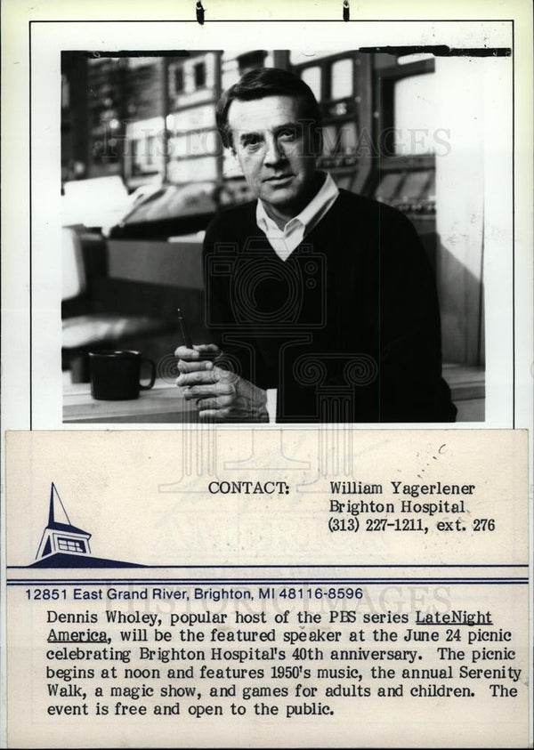 1990 Press Photo Dennis Wholey LateNight American - dfpd35837 ...