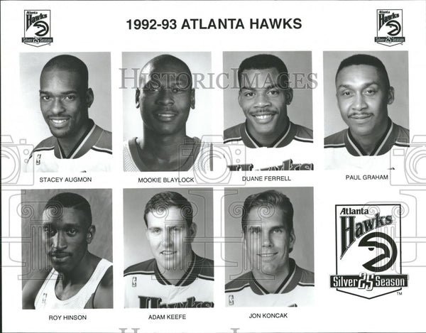 Atlanta Hawks Basketball Team NBA, 1992 vintage press photo print ...