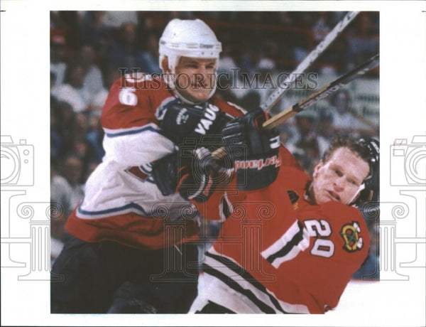 Colorado Avalanche Craig Wolanin, 1996 vintage press photo print ...
