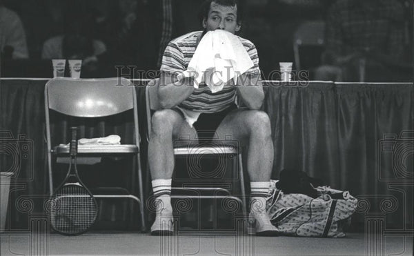 Sandy Mayer Tennis Professional Match, 1982 vintage press photo print ...