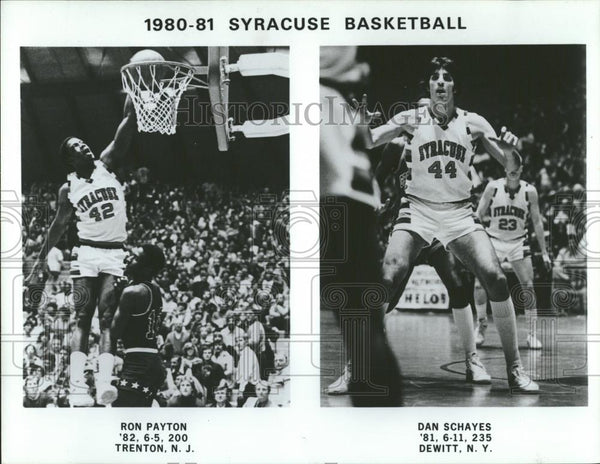 Syracuse' Ron Payton, Dan Schayes, 1980 vintage press photo print ...